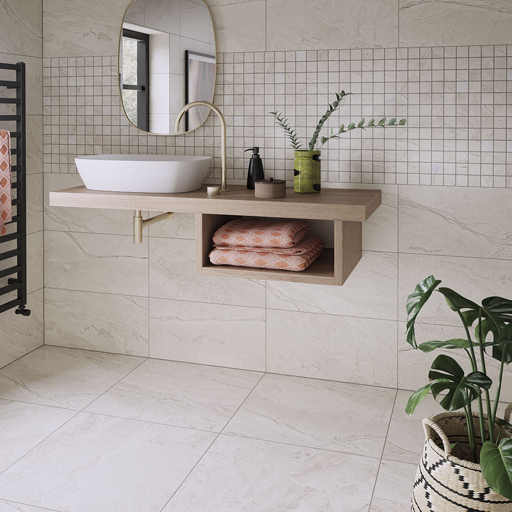 Earthsong White Matt Porcelain Wall & Floor 600x300mm — Tiles & Stone ...