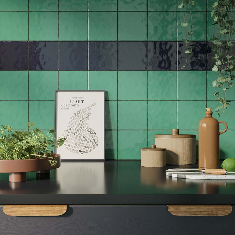 Flash Cobalt Ceramic Wall 130x130mm — Tiles & Stone Direct