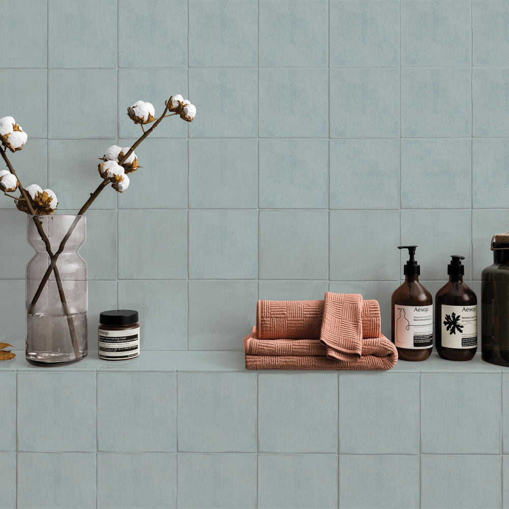 Flash Light Blue Ceramic Wall 130x130mm — Tiles & Stone Direct