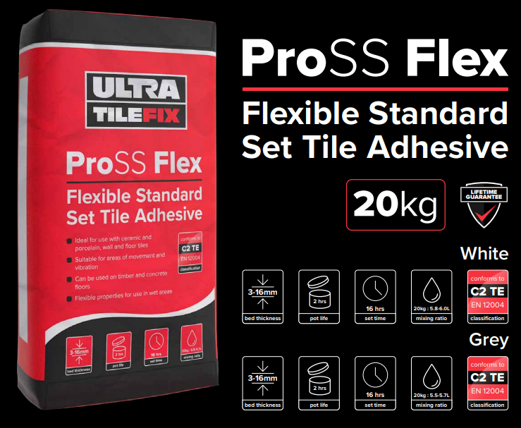 Ultra Pro SS Flex: Flexible Standard Set Tile Adhesive — Tiles & Stone ...
