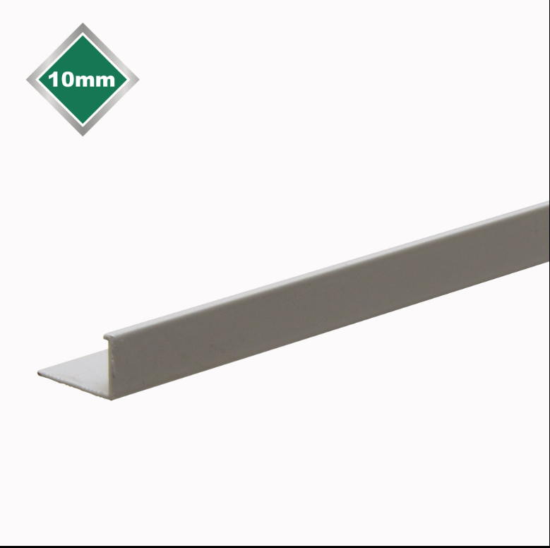 TILERITE: Smooth Lt Grey L-Shaped Tile Edge — Tiles & Stone Direct