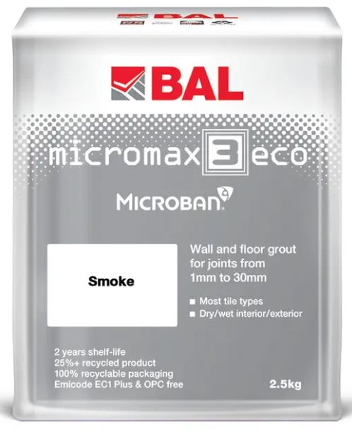 BAL Micromax3 Eco Grout Smoke 2.5kg — Tiles & Stone Direct