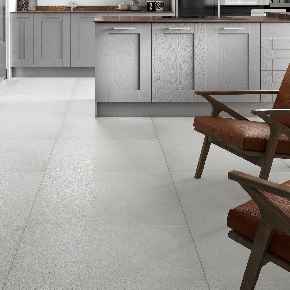 Avalon White Glazed Porcelain W&F 795x795mm — Tiles & Stone Direct
