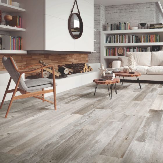 Barnwood Silver Glazed Porcelain W&F 150x900mm — Tiles & Stone Direct