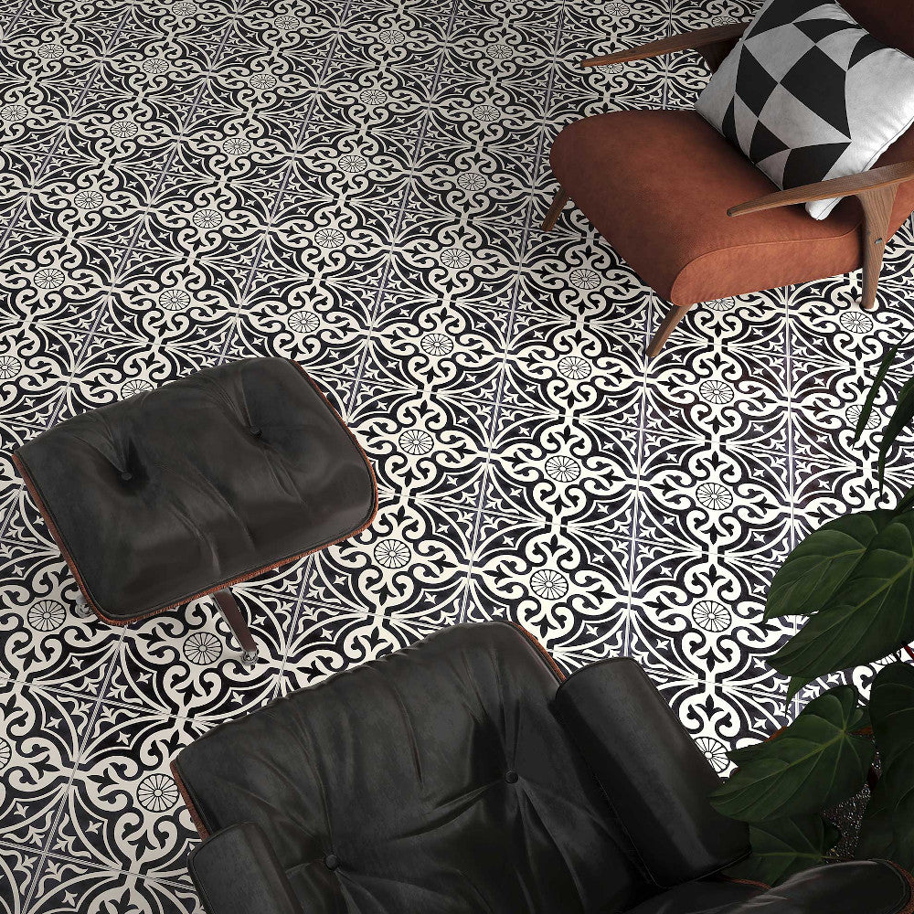 Devon Tile Range - Traditional glazed porcelain - 33cm x 33cm — Tiles ...