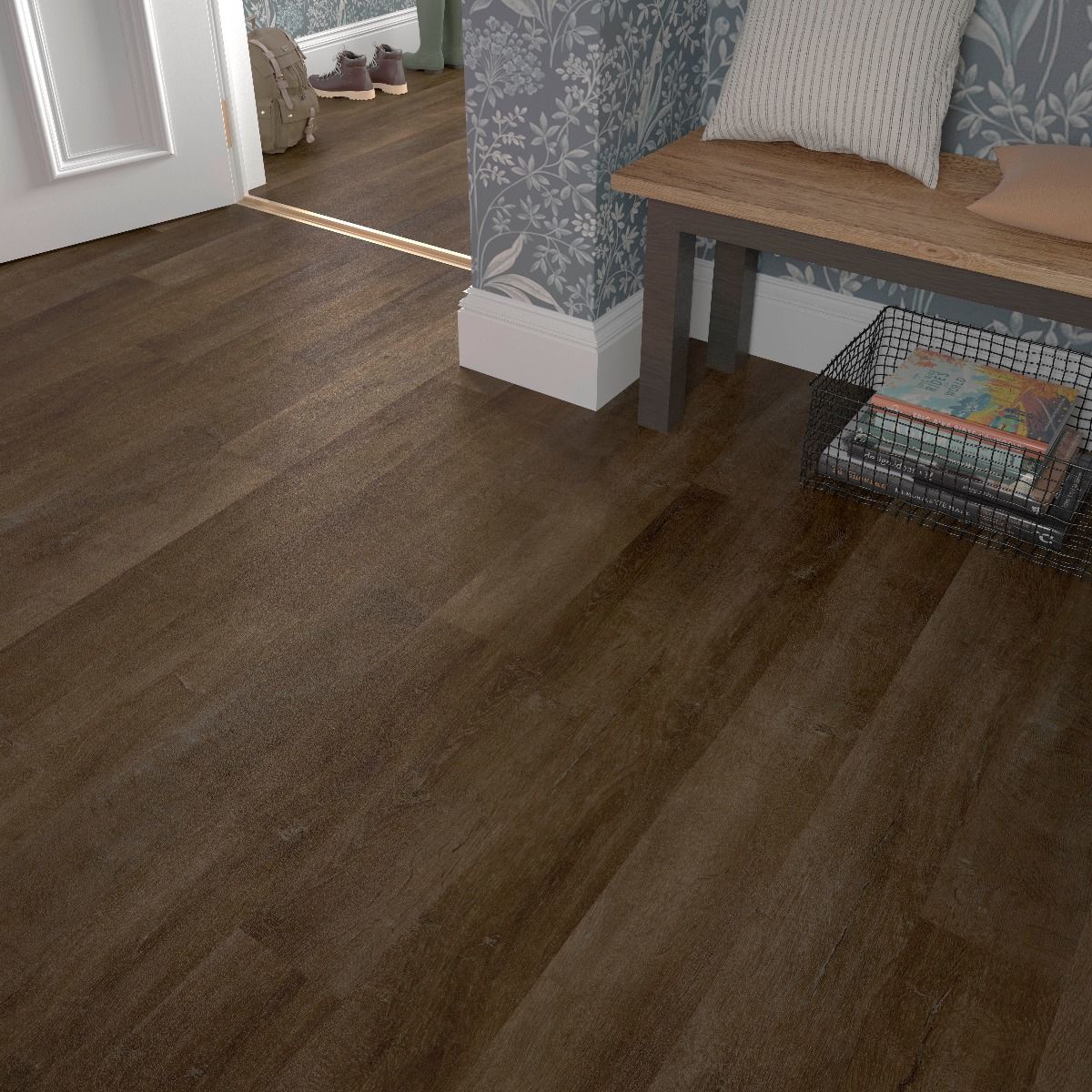 LVT - Luxury Click-Fit Vinyl Flooring - Rich Walnut — Tiles & Stone Direct